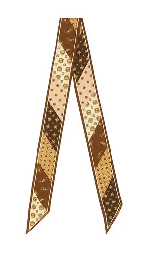 Zimmermann Printed Silk Ribbon Scarf - Chocolate