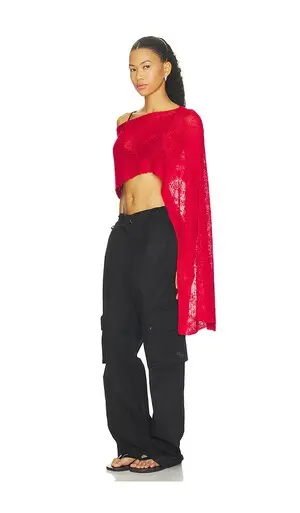Superdown Miria Knit Cape Top In . Also