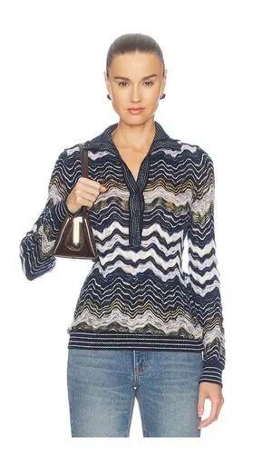 Missoni Long Sleeve Mock Neck In . Also - Navy