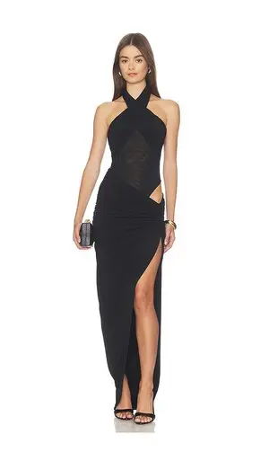 Nbd Meena Maxi Dress In . Also - Black