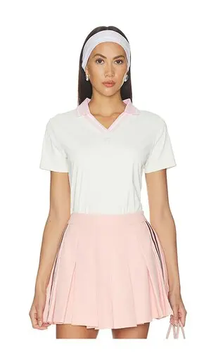MALBON Carlota Polo Top In . Also - Ivory