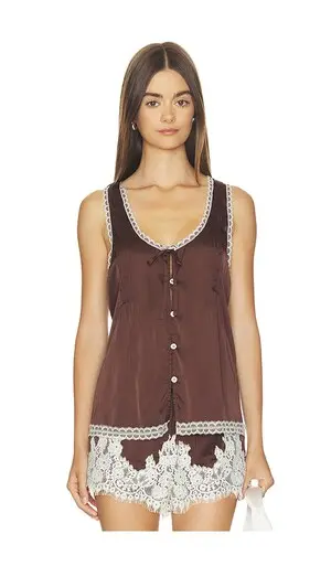 Show Me Your Mumu Sandra Top In . Also - Brown