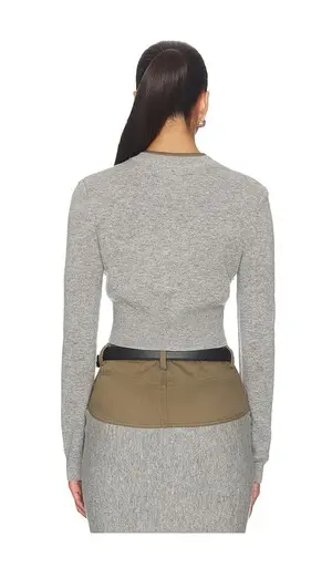 SELF-PORTRAIT Contrast Placket Cardigan