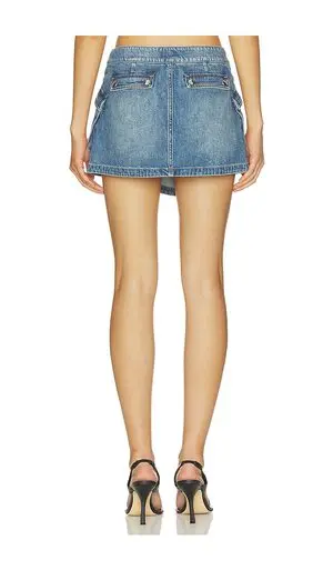 Alice + Olivia Brandy Denim Cargo Mini Skirt In . Also