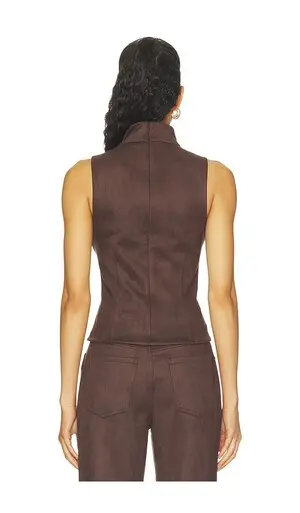 ELODIE THE LABEL Etienne Faux Suede Top