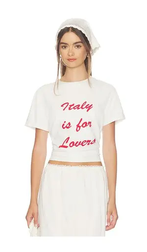 DEPARTURE Italy Is For Lovers Boxy Tee In . Also - White