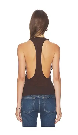 EB DENIM Valley Sheer Racer Tank In . Also