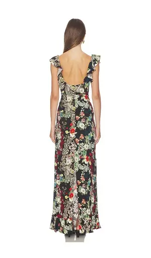 Alice + Olivia Gemma Ruffle Maxi Dress In . Also