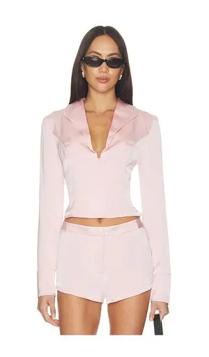 BY.DYLN X Revolve Myka Shirt In . Also - Pink