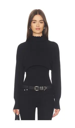 EB DENIM Forest Turtleneck Top In . Also - Black