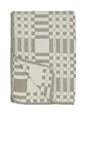 HAWKINS NEW YORK Queen Simple Plaid Blanket - Sage