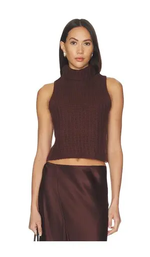 Sablyn Saige Cropped Turtleneck Top In . Also - Brown