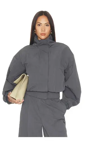 ROTATE BY BIRGER CHRISTENSEN Crispy Track Jacket In . Also - Grey