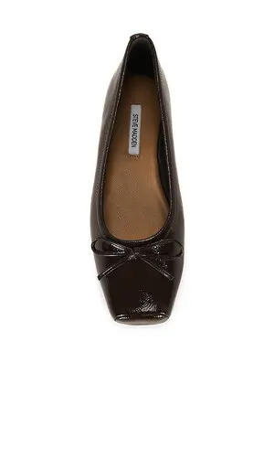 Steve Madden Eleve Flat In Brown Crinkle Patent In . Also - Chocolate