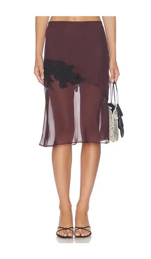 SIR. Noria Midi Skirt In . Also - Wine