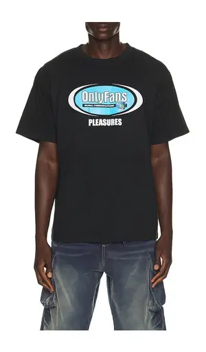 PLEASURES X Onlyfans Communications T-shirt In . Also - Black