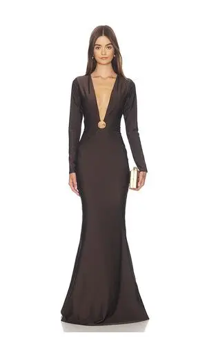 SHANI SHEMER Sadie Maxi Dress In . Also - Brown