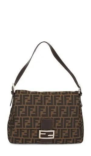FWRD RENEW Fendi Zucca Mama Forever Baguette Shoulder Bag - Brown