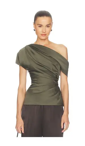 Simkhai Phoebe Draped Top In . Also - Olive