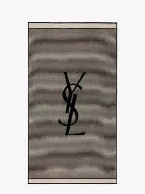 Saint Laurent Certified Cotton Striped Beach Towel