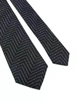 Emporio Armani Logo-jacquard Silk Tie
