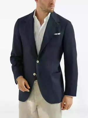 Brunello Cucinelli Cashmere Batavia Deconstructed Blazer With Patch Pockets