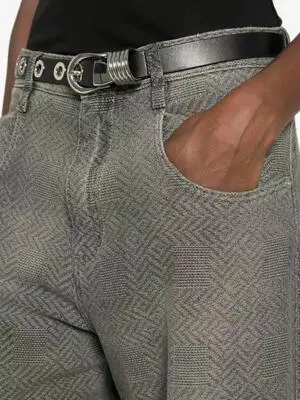 Ermanno Scervino Geometric-pattern Wide-leg Jeans