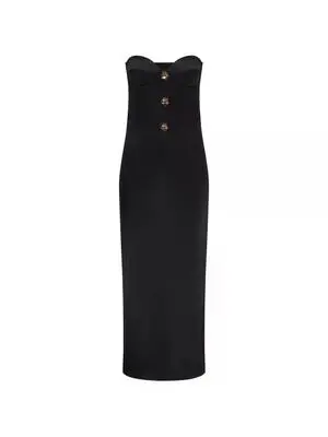 VIOLANTE NESSI Strapless Corset Midi Dress
