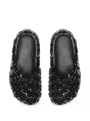 A.W.A.K.E. Mode Woven Leather Mules