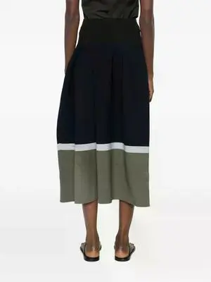 CFCL Colour-block Pleated Maxi Skirt