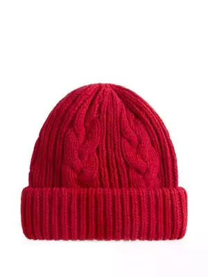 Woolrich Cable-knit Beanie Hat - Red