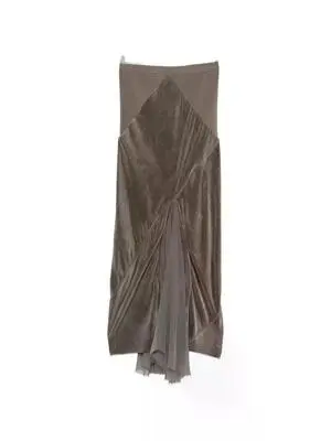 Rick Owens Panelled Midi Skirt