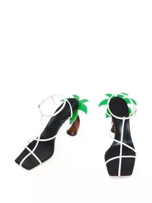 A.W.A.K.E. Mode Bianca Wooden-heel Sandals