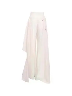 A.W.A.K.E. Mode Slit-knee Draped Trousers - Pink