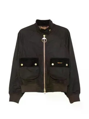 Barbour Corduroy Trimmed Pocket Detail Bomber Jacket - Brown