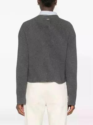 TWINSET Ribbed Knit V-neck Sweater