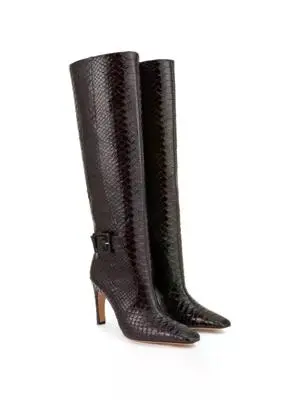 MALONE SOULIERS Raven Snake-effect Leather Boots