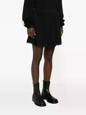 TWINSET Lace-trim Pleated Mini Skirt