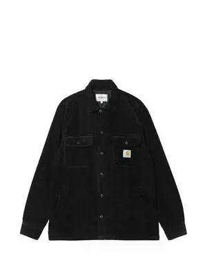 Carhartt Work In Progress Corduroy Logo-patch Shirt Jacket - Black