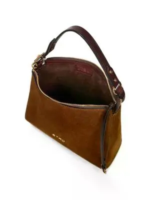 Etro Suede Buckled Shoulder Bag