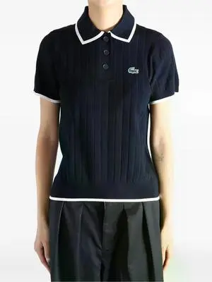 Lacoste Ribbed-knit Short-sleeve Polo Shirt