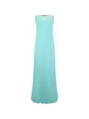 Alberta Ferretti Sleeveless Silk Maxi Dress
