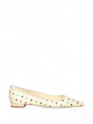 Manolo Blahnik Polka-dot Pointed-toe Ballet Flats
