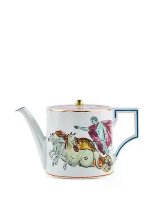 GINORI 1735 X Luke Edward Hall Il Viaggio Di Nettuno-motif Teapot - White