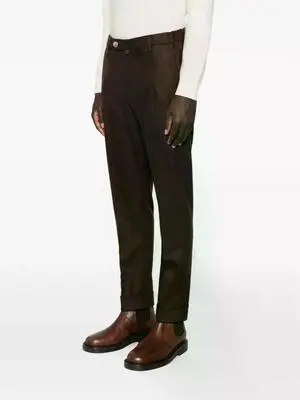 JACOB COHЁN Pressed-crease Turned-up Wool Trousers