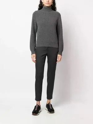 Brunello Cucinelli Mid-rise Cropped Tapered Trousers