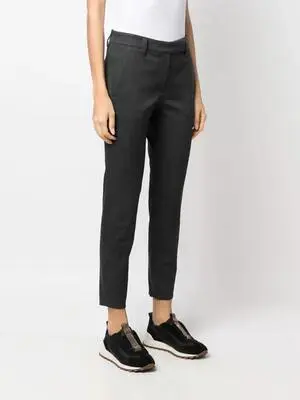 Brunello Cucinelli Mid-rise Cropped Tapered Trousers