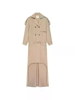 COURREGES Asymmetrical Hem Trench Coat - Neutrals