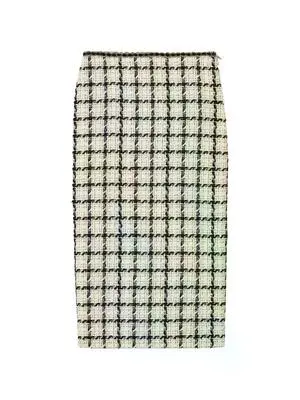 TWINSET Midi Bouclé Skirt With Check Pattern