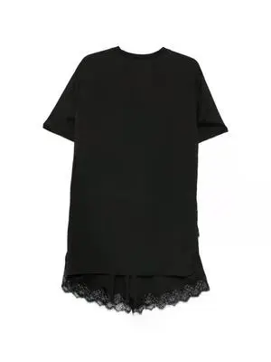 PARLOR Lace-trim T-shirt And Shorts Set